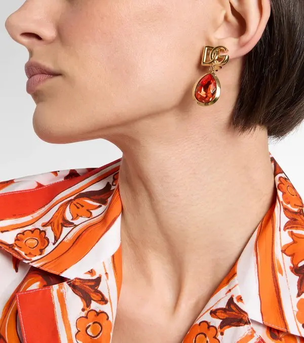 Dolce & Gabbana Dg Crystal-embellished Clip-on Earrings