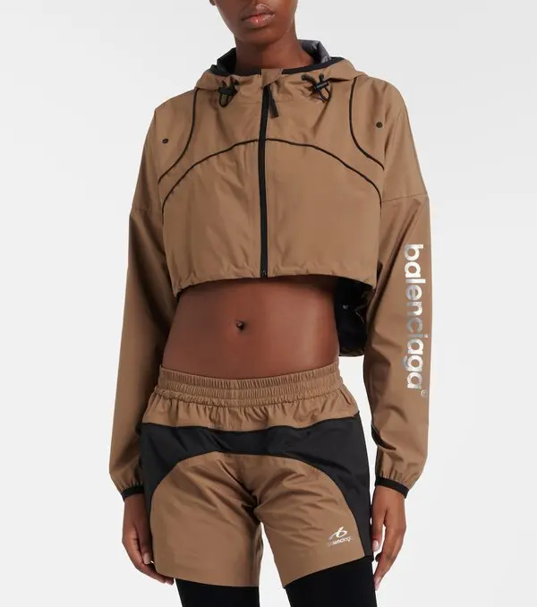 Balenciaga Cropped Taffeta Jacket
