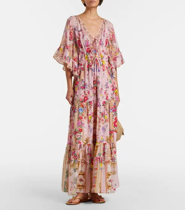 Camilla Floral Silk Maxi Dress