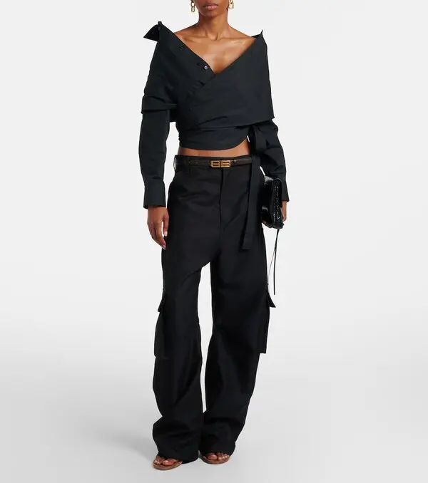 Balenciaga Off-shoulder Cotton Top