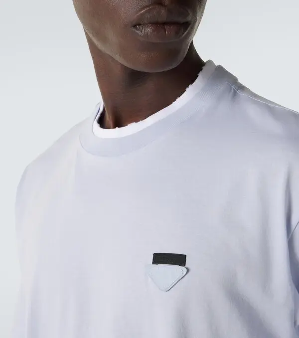 Prada Cotton Jersey T-shirt - Blue