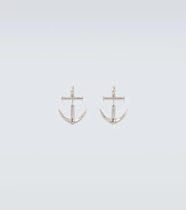 Balenciaga Anchor Earrings - Silver