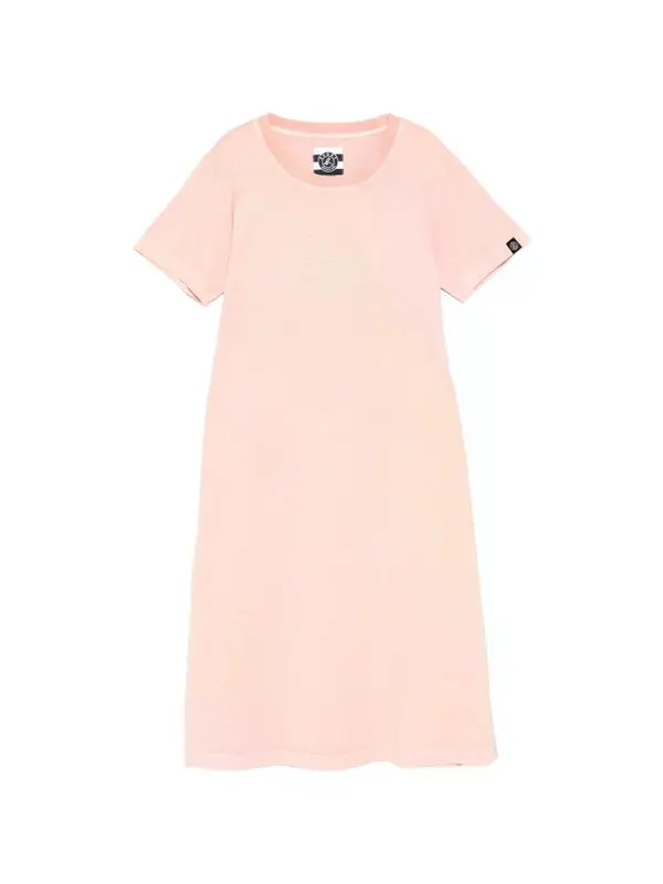 AGNES B. Rose Jersey Logo Mini Dress