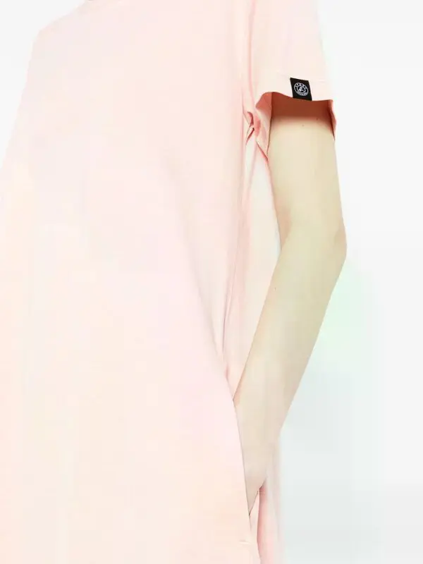 AGNES B. Rose Jersey Logo Mini Dress