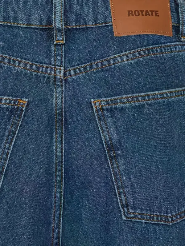ROTATE BY BIRGER CHRISTENSEN Draped Barrel Leg Jeans