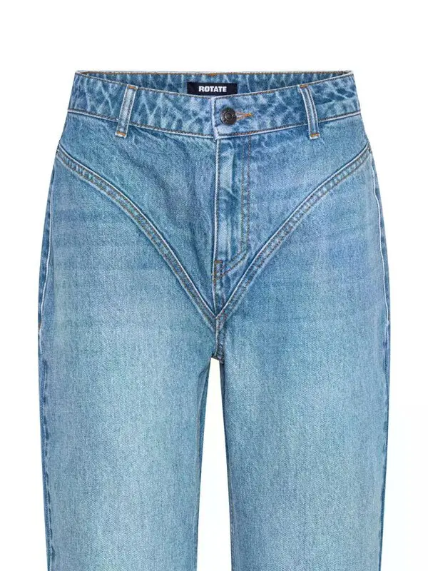 ROTATE BY BIRGER CHRISTENSEN High Waist Cutline Jeans
