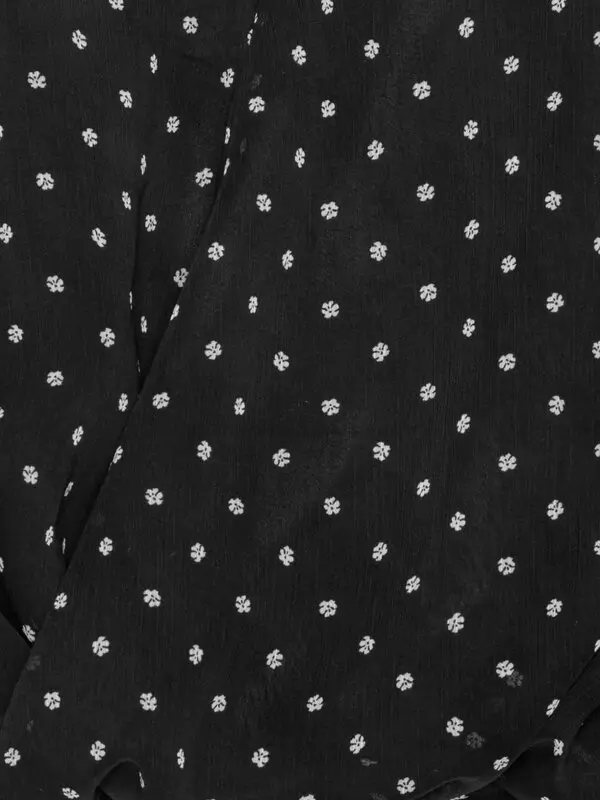 ROTATE BY BIRGER CHRISTENSEN Ruched Floral V-neck Blouse