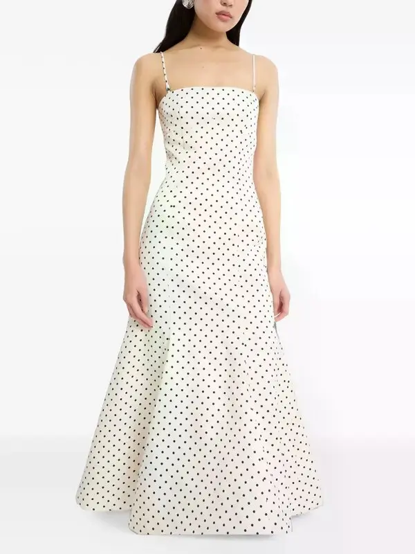 ROTATE BY BIRGER CHRISTENSEN Polka Dot Midi Dress