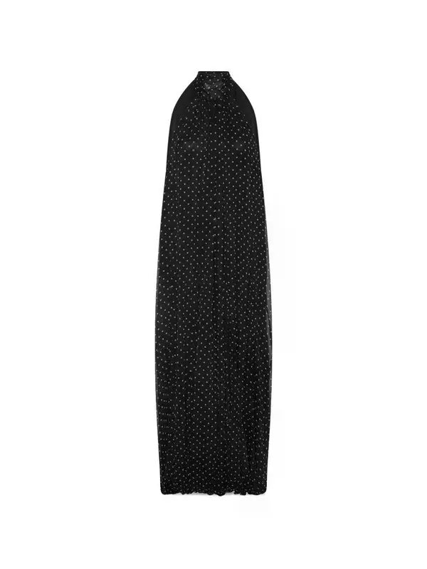 ROTATE BY BIRGER CHRISTENSEN Polka Dot Chiffon Balloon Jumpsuit - Black