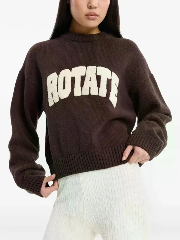 ROTATE BY BIRGER CHRISTENSEN Crew Neck Wool Jumper