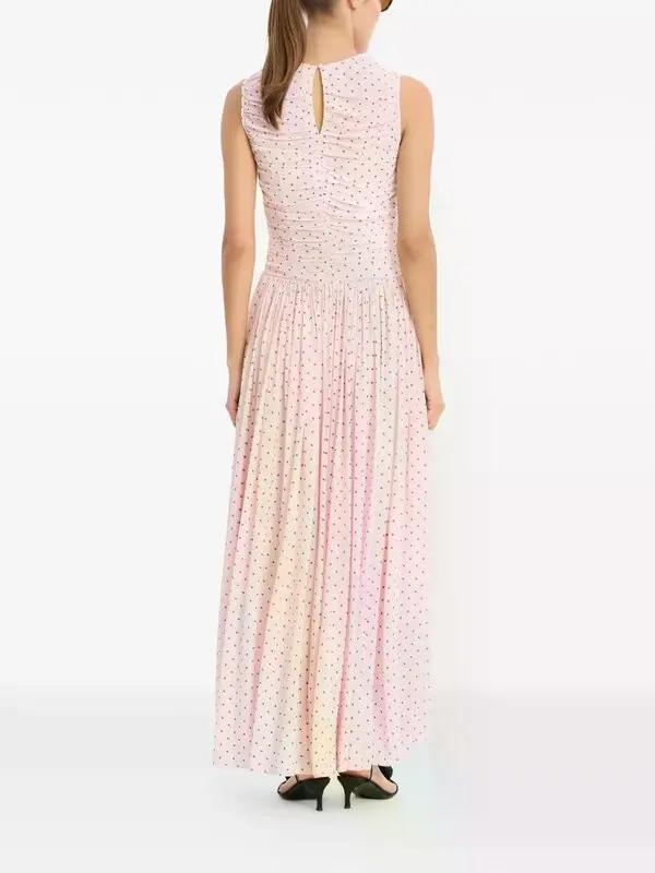 ROTATE BY BIRGER CHRISTENSEN Sleeveless Ruched Floral Print Maxi Dress