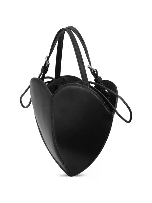 ROTATE BY BIRGER CHRISTENSEN Heart-shape Leather Tote Bag - Black