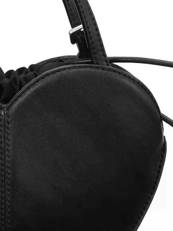ROTATE BY BIRGER CHRISTENSEN Heart-shape Leather Tote Bag - Black