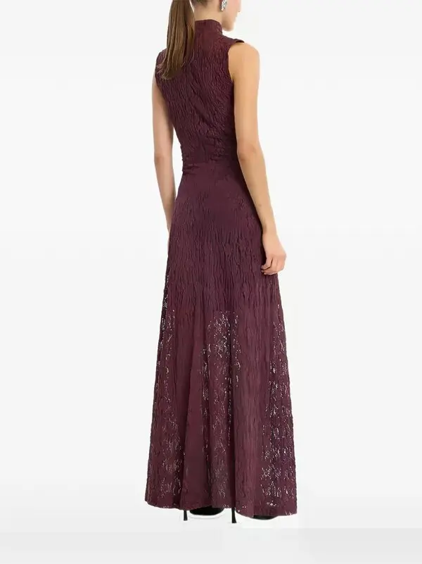 ROTATE BY BIRGER CHRISTENSEN Bordeaux Lace Maxi Dress