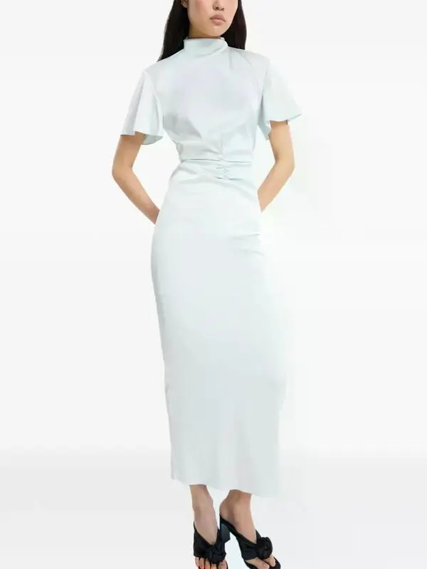 ROTATE BY BIRGER CHRISTENSEN Gathered Midi Dress