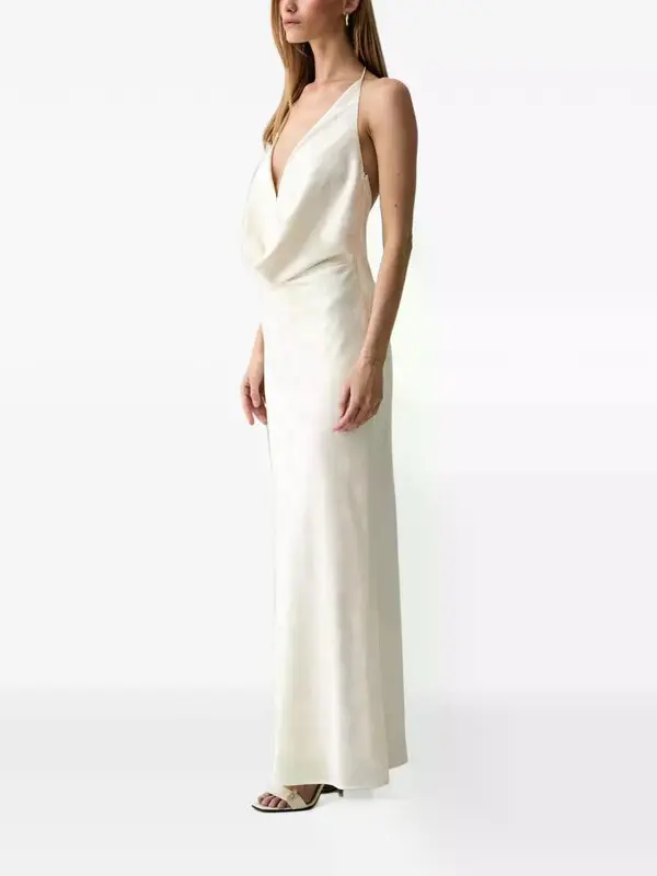 ROTATE BY BIRGER CHRISTENSEN Floral Print Halterneck Maxi Dress