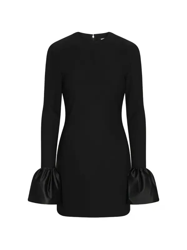 ROTATE BY BIRGER CHRISTENSEN Long Sleeve Frill Cuff Mini Dress - Black