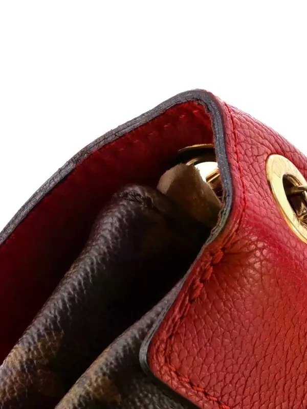 LOUIS VUITTON Pallas Chain Monogram Canvas And Calfskin Shoulder Bag - Red