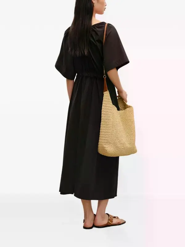 LESS Gathered Detail Elasticated Collar Dress