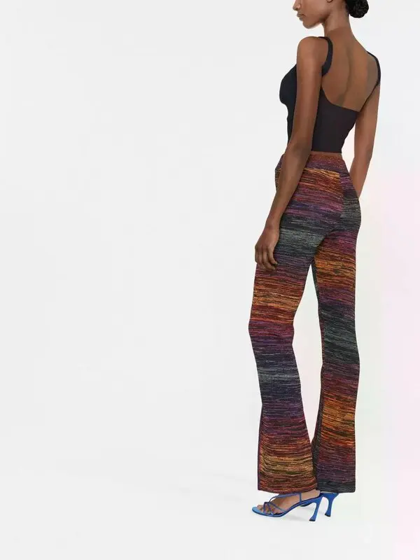 ROTATE BY BIRGER CHRISTENSEN Space Dyed Knit Flared Trousers