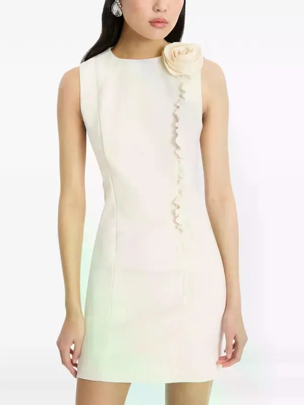ROTATE BY BIRGER CHRISTENSEN Sleeveless Flower Ruffle Mini Dress