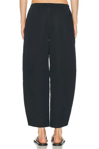 EAVES Lana Cropped Barrel Leg Pant - Black
