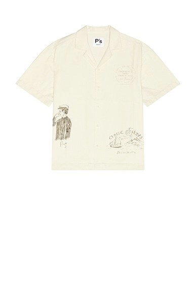 President's Hand Painted Reef Shirt - Ecru