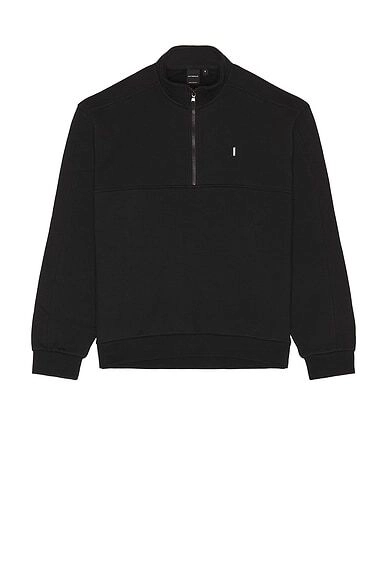 WHITESPACE Quarter Zip Sweatshirt - Black