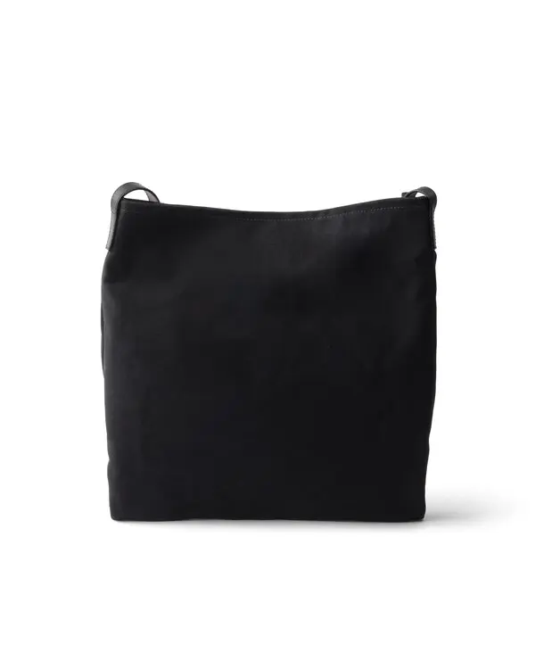 Prada Route Canvas And Leather Shoulder Bag
