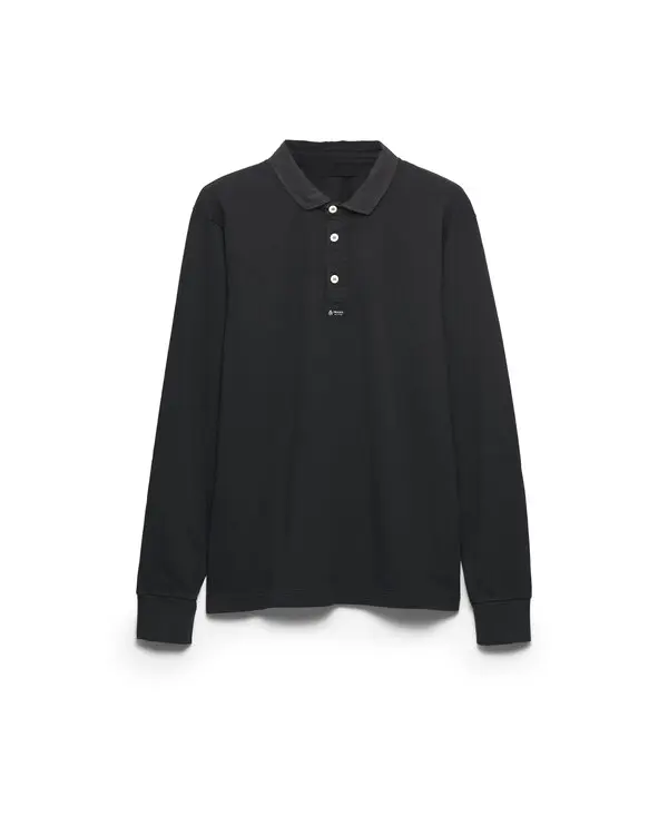 Prada Long-sleeved Cotton Polo Shirt