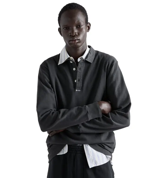 Prada Long-sleeved Cotton Polo Shirt
