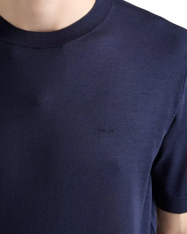 Prada Short-sleeved Silk Sweater