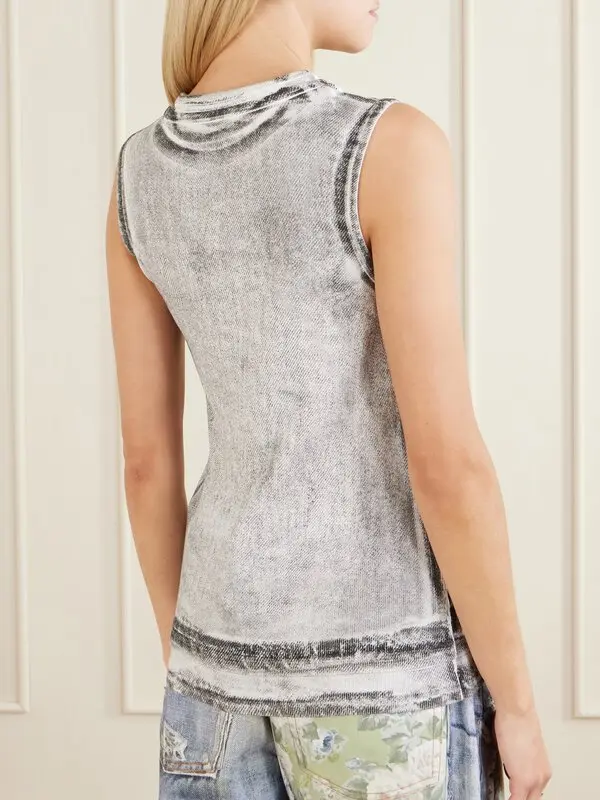 Acne Studios Elgie Printed Cotton-blend Top