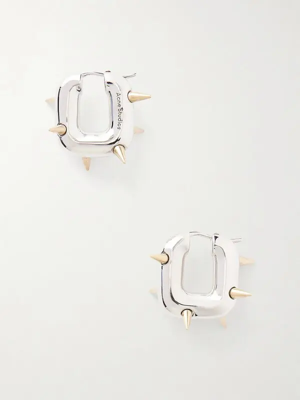 Acne Studios Chunky -tone Loop Earrings - Silver