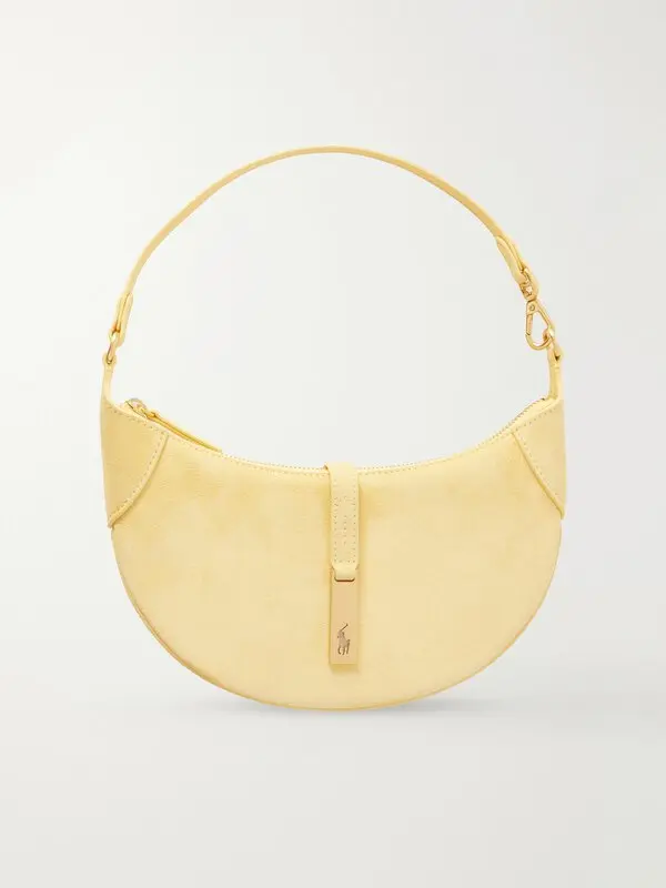 Polo Ralph Lauren Polo Id Mini Suede Shoulder Bag - Yellow