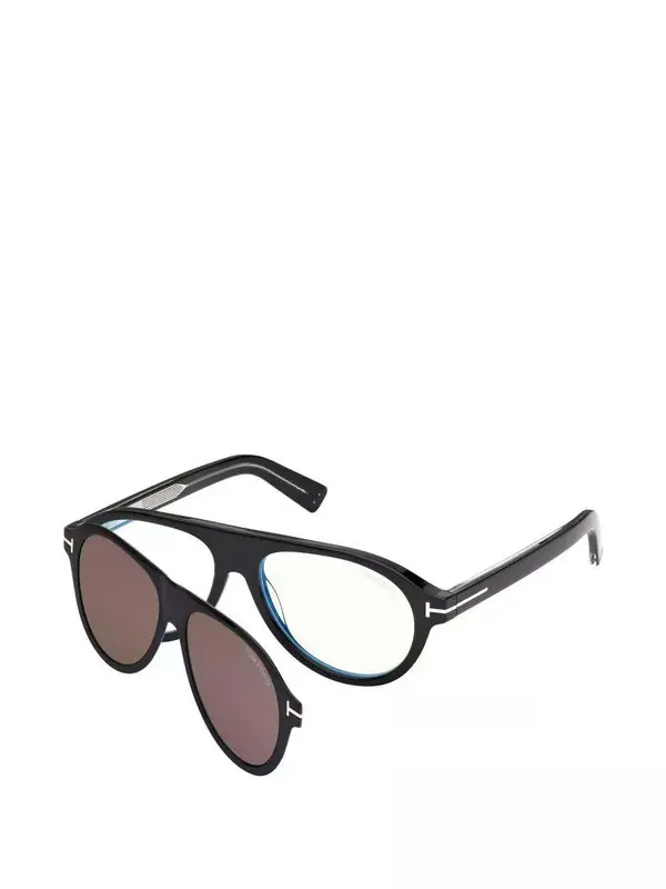 TOM FORD T-logo Pilot-frame Glasses