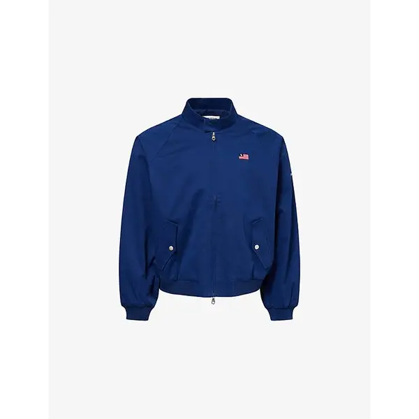 COLE BUXTON Embroidered Logo Cotton Bomber Jacket