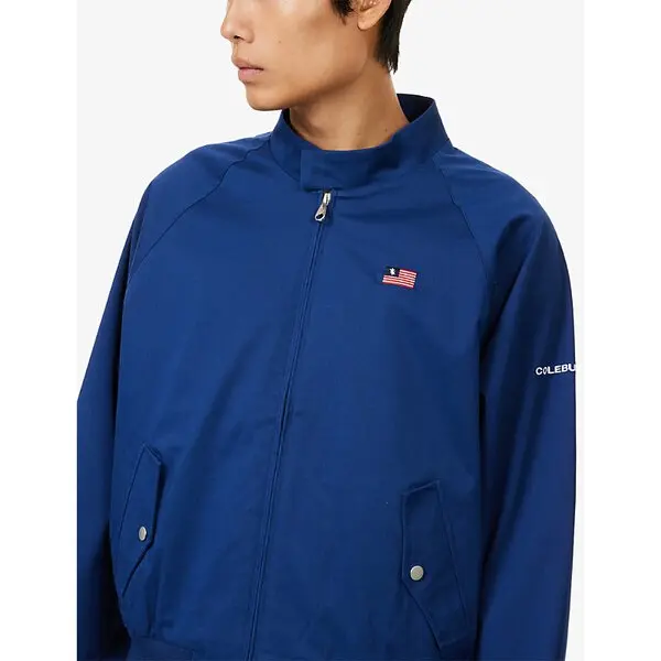 COLE BUXTON Embroidered Logo Cotton Bomber Jacket