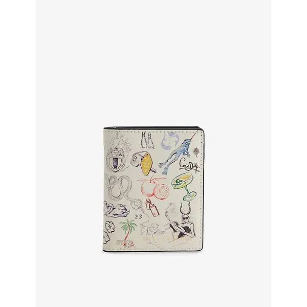 DUKE + DEXTER Dean Sketch-print Leather Wallet