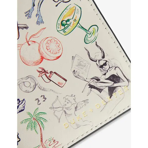DUKE + DEXTER Dean Sketch-print Leather Wallet
