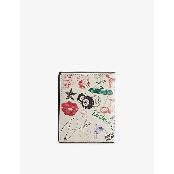 DUKE + DEXTER Dean Sketch-print Leather Wallet