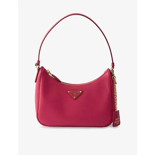 Prada Re-edition 2005 Saffiano Leather Shoulder Bag - Pink