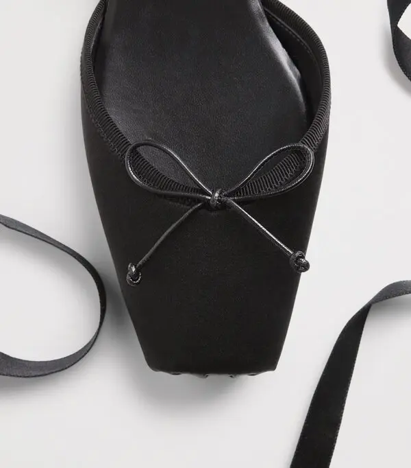 CHRISTIAN LOUBOUTIN Cassia Lace-up Satin Ballet Flats