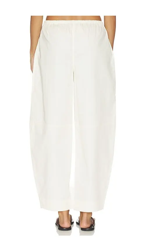 EAVES Cropped Barrel Leg Pant - Ivory