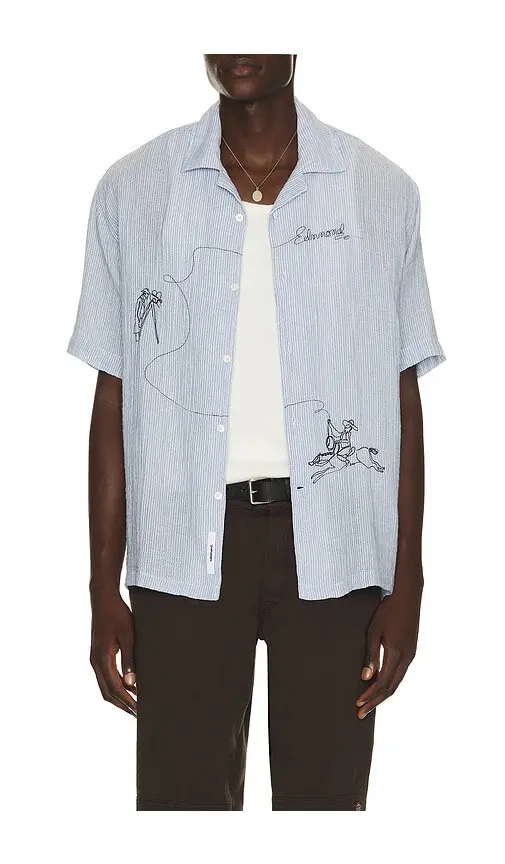 EDMMOND STUDIOS Western Shirt In . Also - Blue