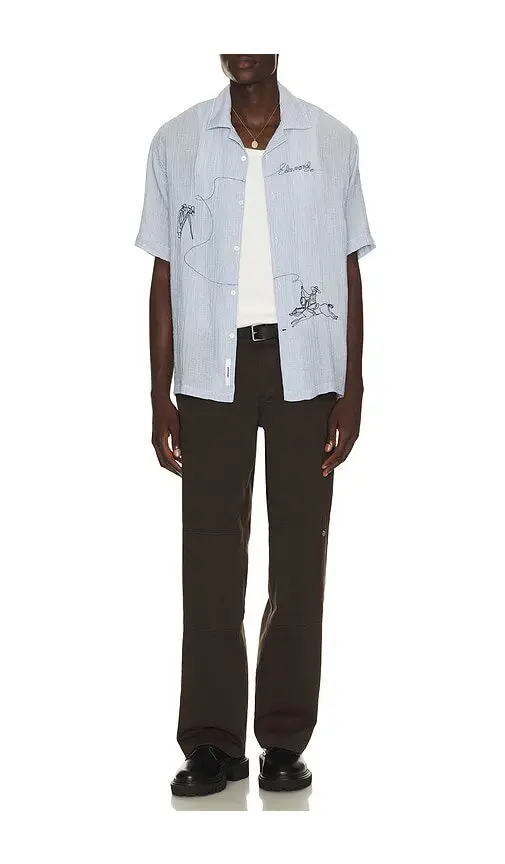 EDMMOND STUDIOS Western Shirt In . Also - Blue