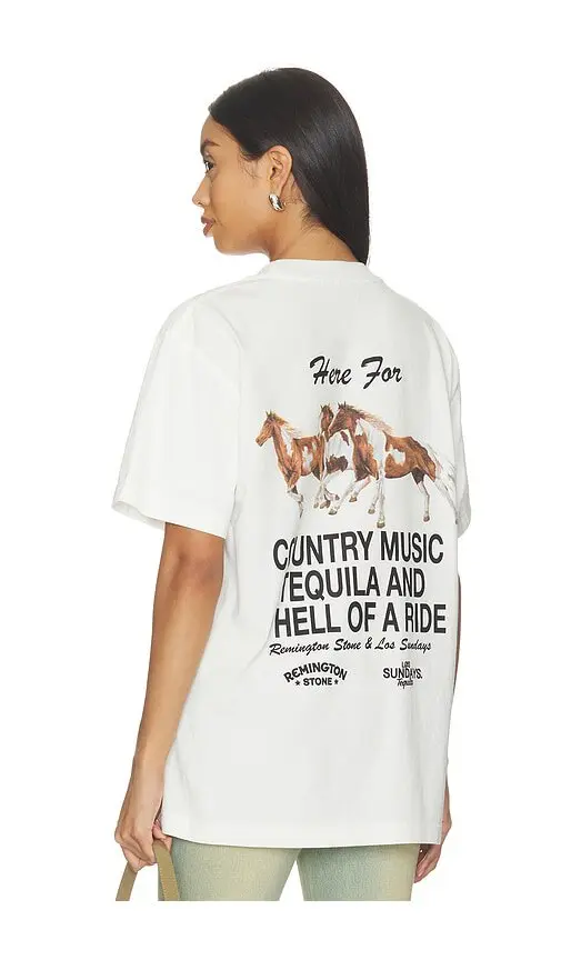 LOS SUNDAYS Graphic Print T-shirt - White