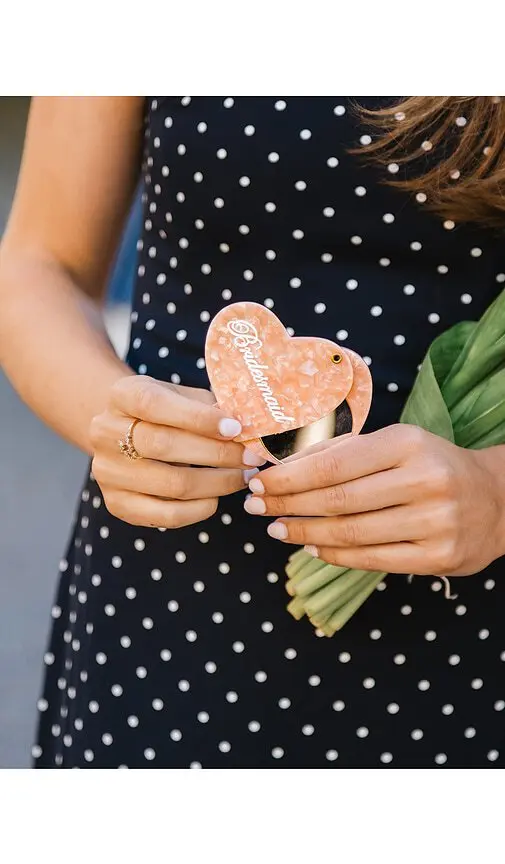 SOLAR ECLIPSE Hand-painted Bridesmaid Compact Mirror