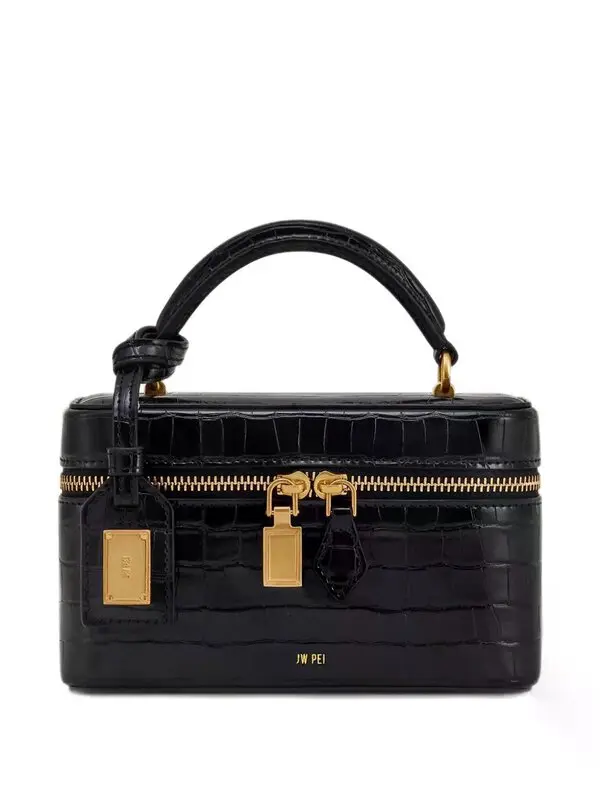 Jw Pei Cleo Crocodile-effect Tote Bag - Black