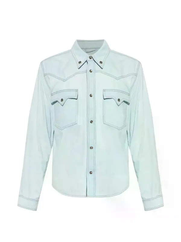 Versace Western-style Button-down Denim Shirt